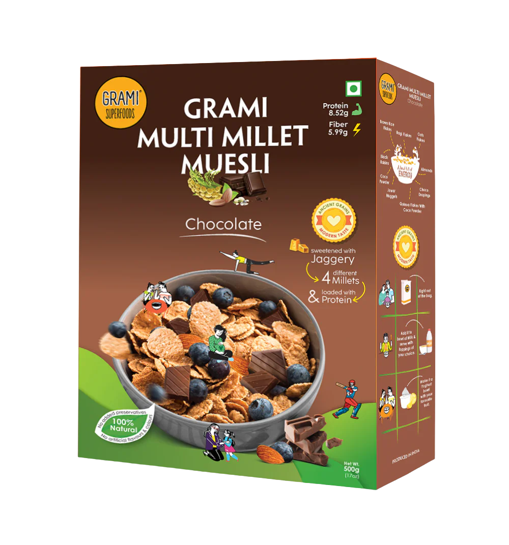 Chocolate Multi Millet Muesli | Healthy Breakfast Cereal – ecocrave